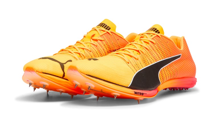 Here are the Orange Track Spikes of the Paris Olympics